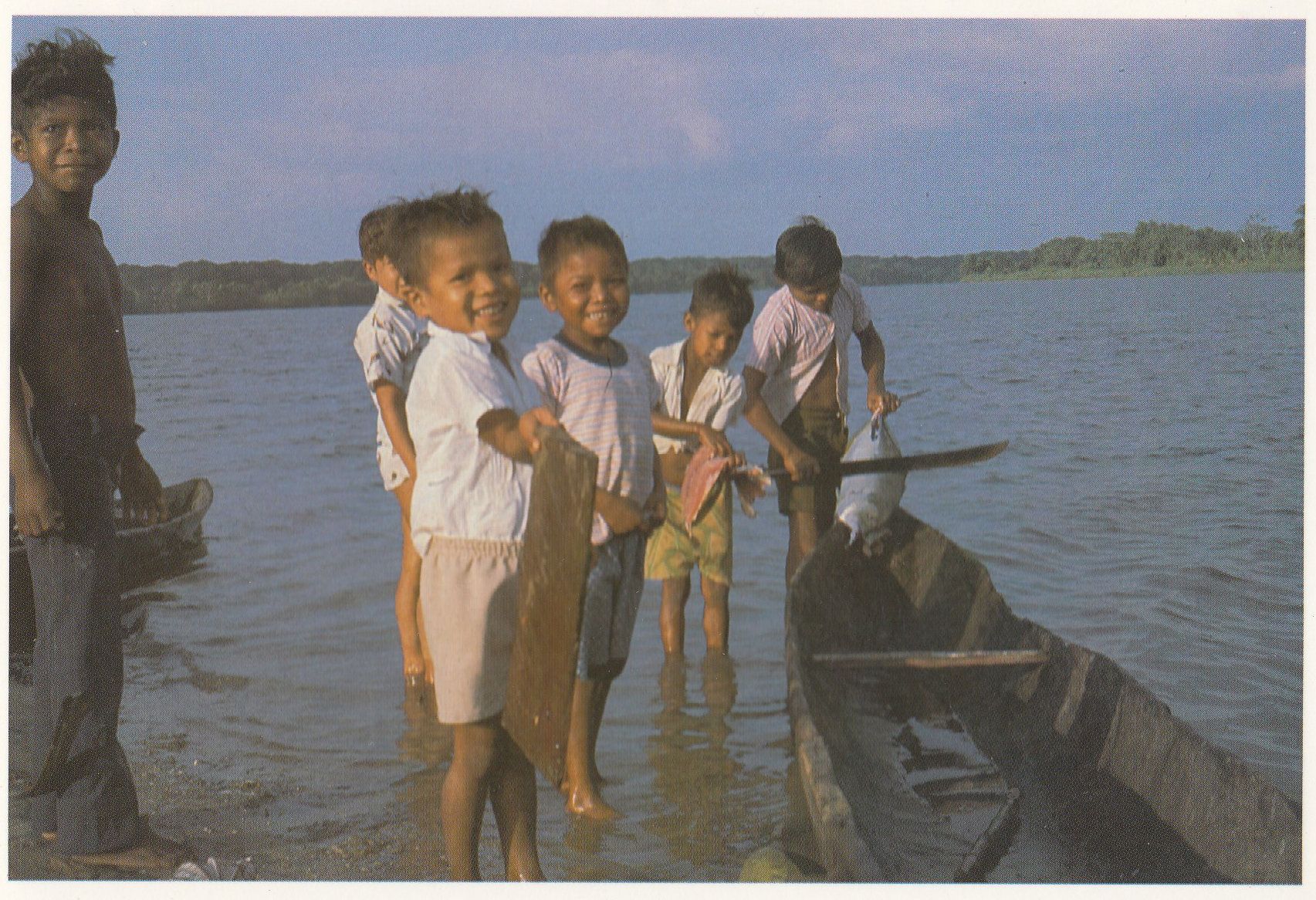 Bluefields Nicaragua Kara Children Miskito Fishing Postcard | Latin ...