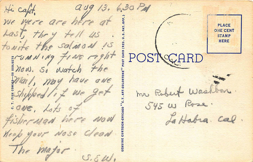 C-84 Ray Walters Comic Postcards Fishing Curt Teich Postcard | Topics ...