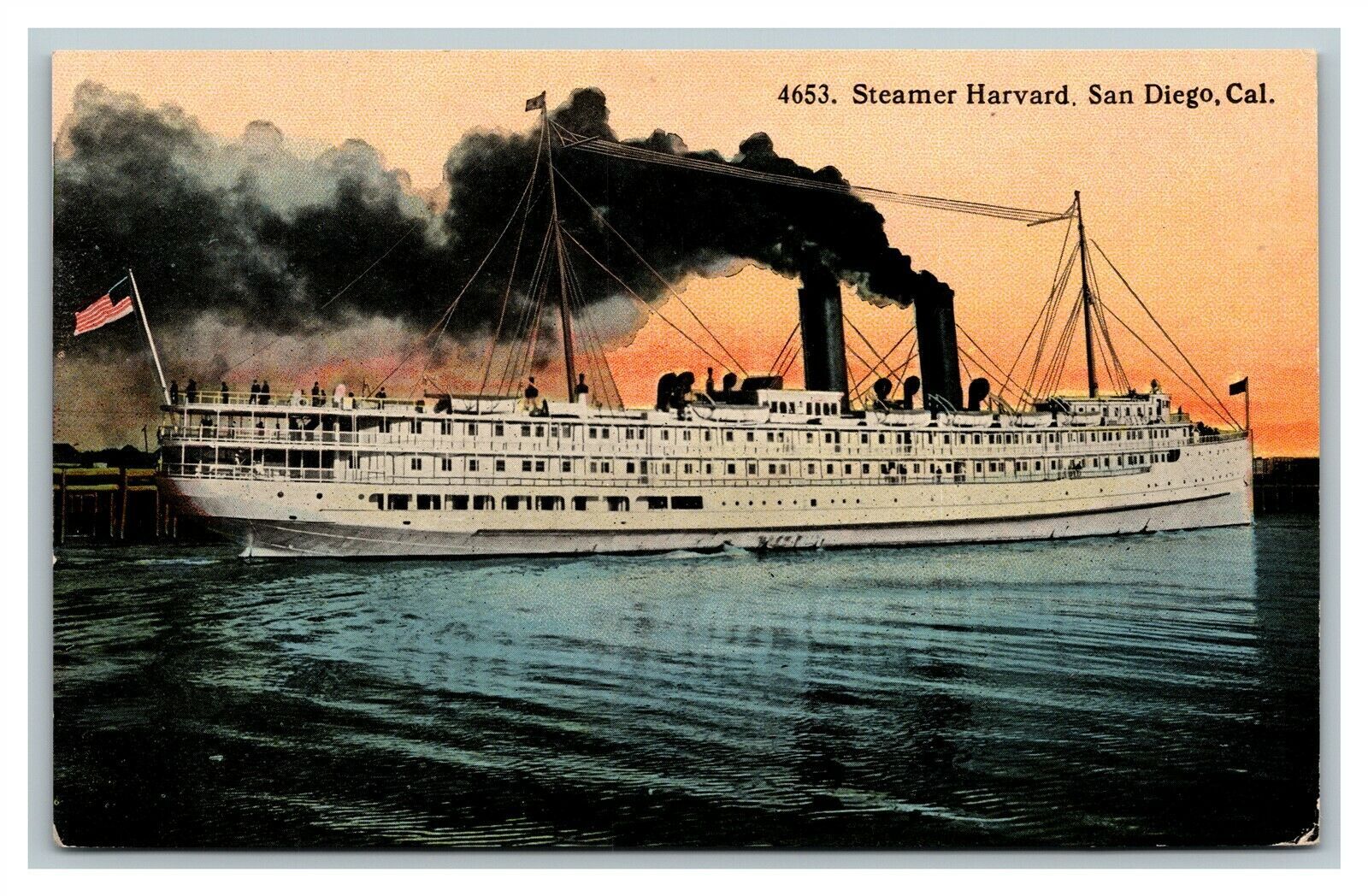 Steamer Harvard San Diego California Boat Ship pc2729 | United States ...