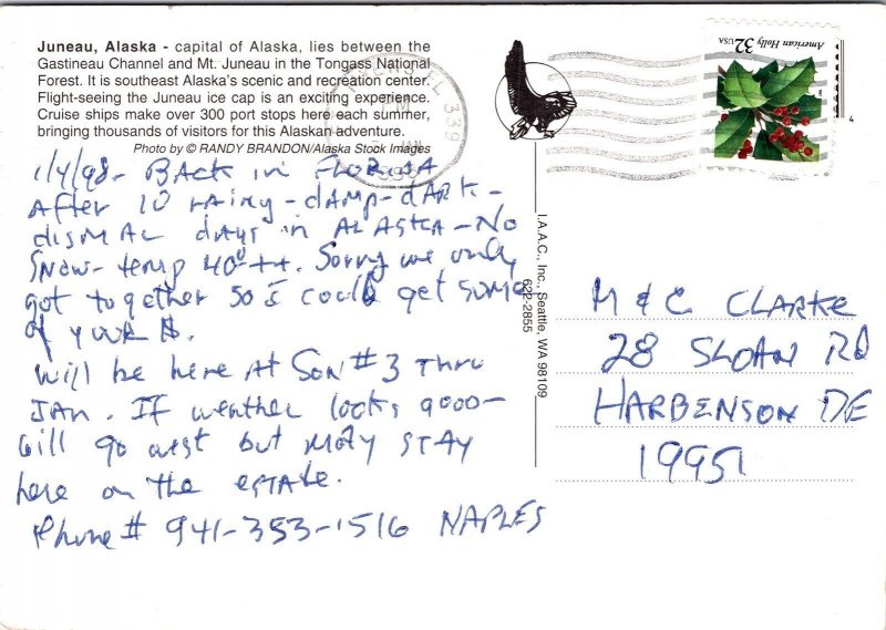 Juneau Alaska Capital Tongass National Forest Landscape Chorme Postcard ...