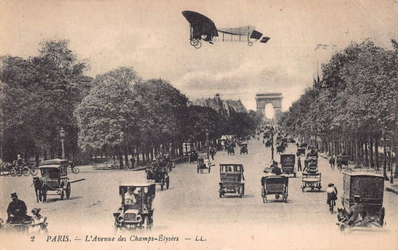 L' Avenue DES Champs-Elysees Paris France WW1 AEF Military Soldier's M ...