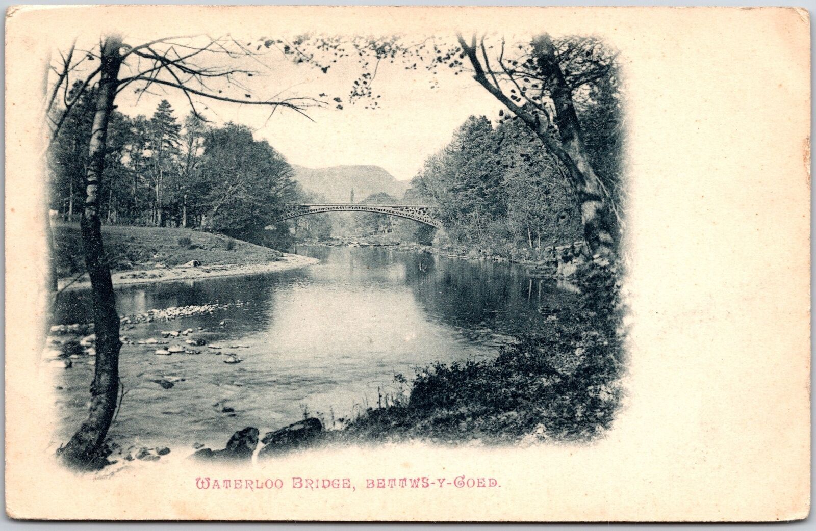 Waterloo Bridge Bettws-y-goed Bridge Wales River Forest Postcard ...
