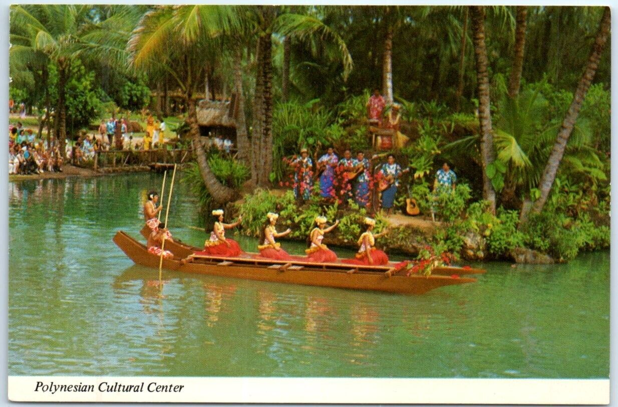 Postcard - The Pageant Of The Long Canoes, Polynesian Cultural Center ...