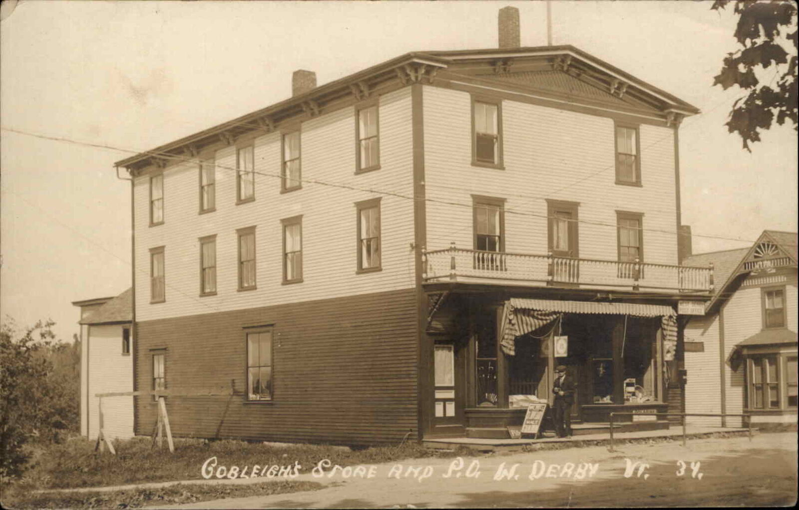 West Derby Vermont VT Cobleigh's Store c1910 Real Photo Postcard ...