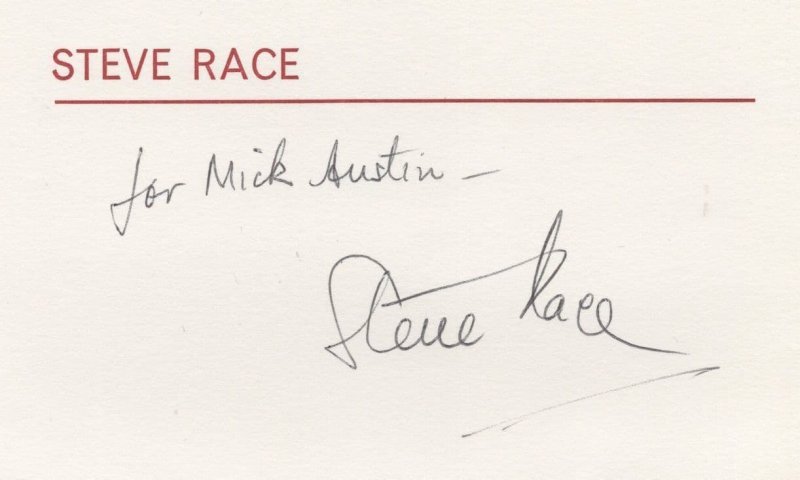 Steve Race Classical BBC Pianist TV Presenter Hand Signed Card | Topics ...