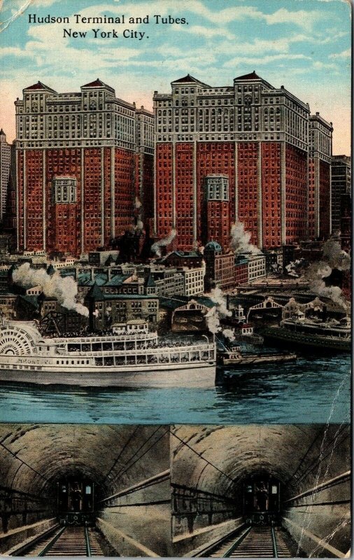 New York Hudson Terminal and Tubes NYC Vintage Postcard | United States ...