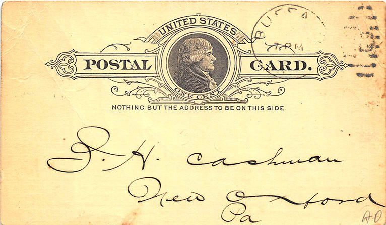 Buffalo NY Week's U. S. Standard Scale Works 1880's Advertising Postal ...