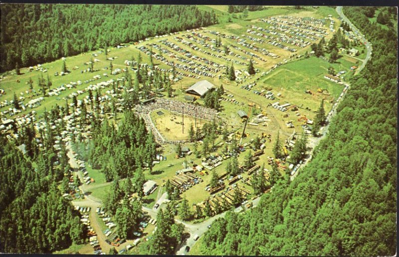 Washington BELLINGHAM Aerial View of Deming Logging Show Park 1950s ...