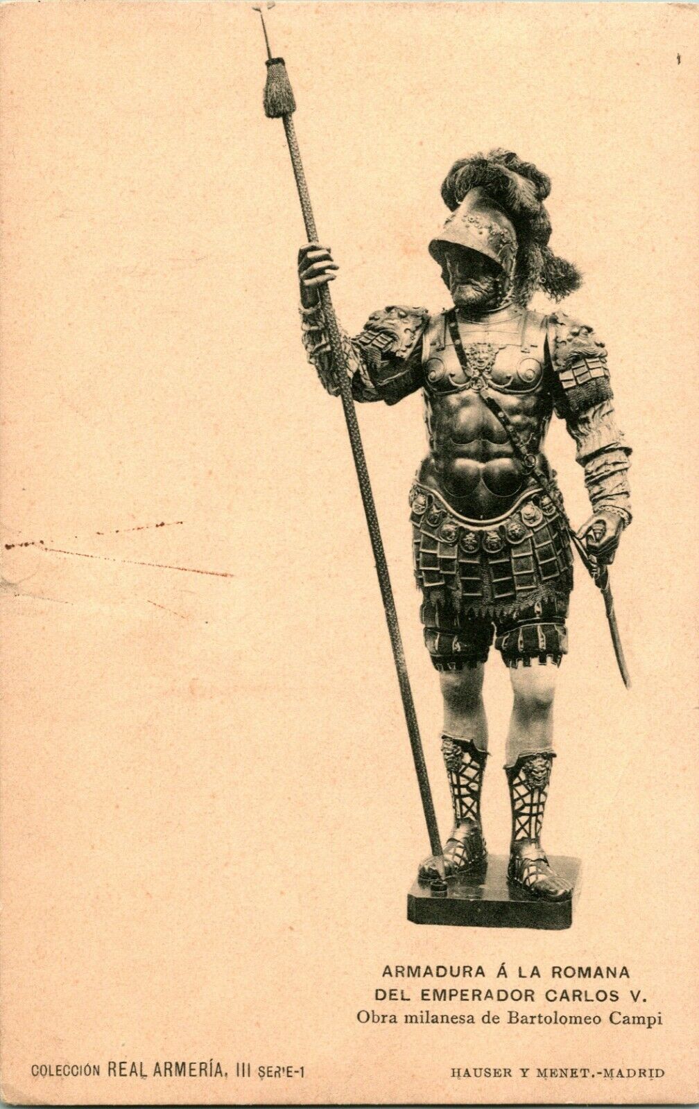 Vtg Postcard Armor of Romanian Emperor Charles V - UNP - Suit of Armor ...