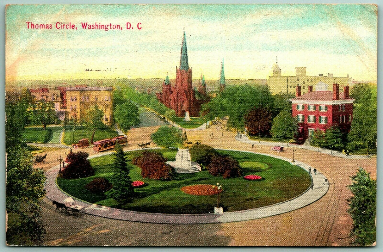 Thomas Circle Washington DC 1910 DB Postcard H13 | United States ...