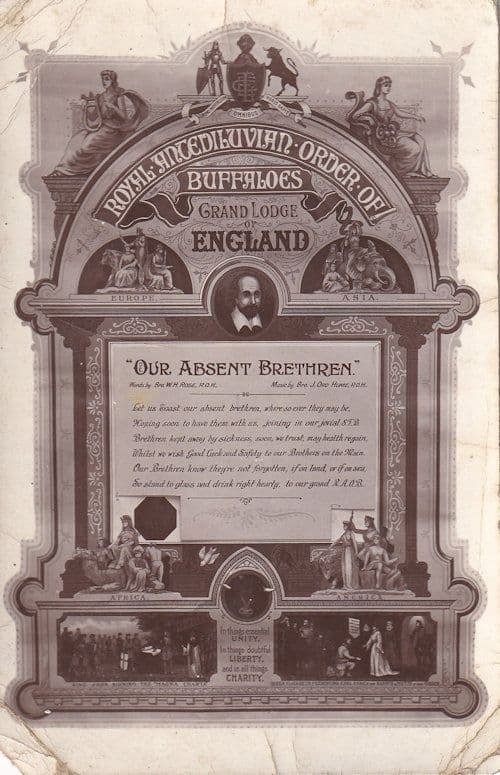 Royal Order Of Buffaloes Masons Masonic Antique Postcard | Topics ...