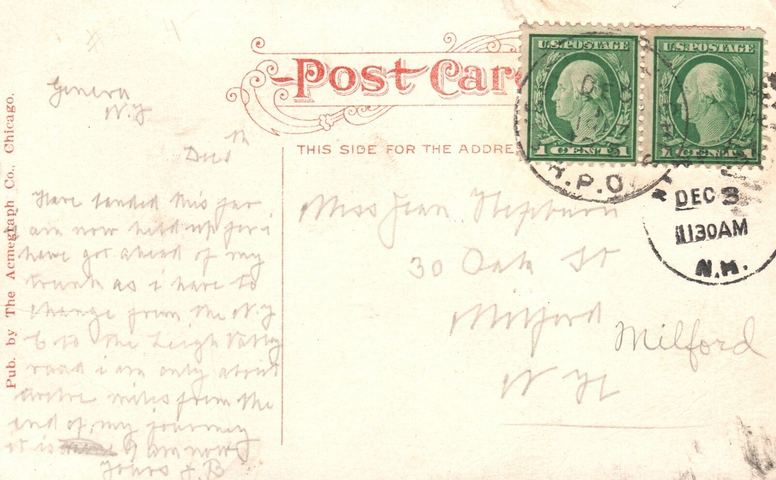 Vintage Postcard 1930's New York Agricultural Experiment Station Geneva ...