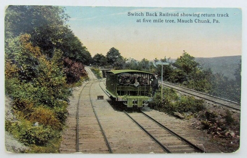 Vintage Postcard - Switch Back Railroad Showing Return Track Railway ...