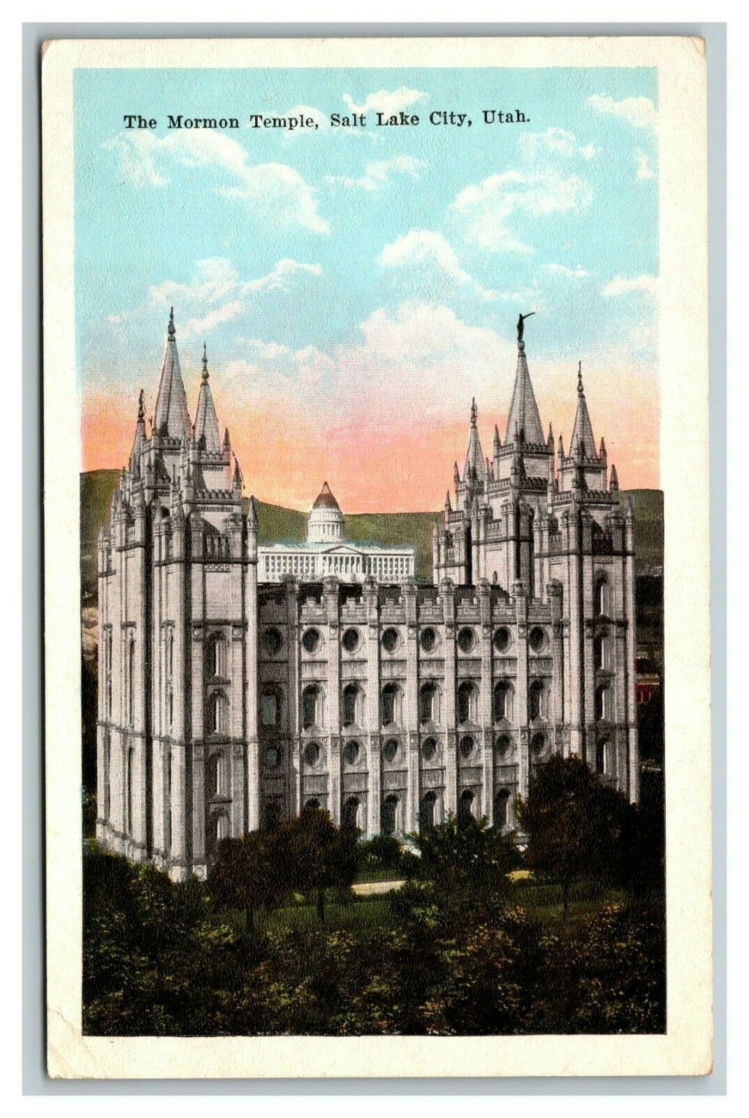 Vintage Early 1900's Postcard Mormon Temple Salt Lake City Utah ...