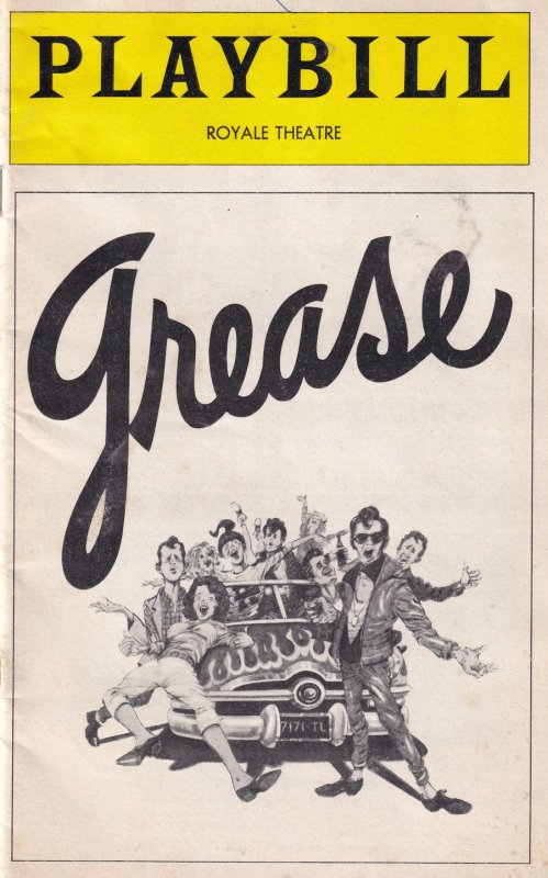 Grease Playbill 1978 Royale Theatre Shannon Fanning James Jacob Warren ...