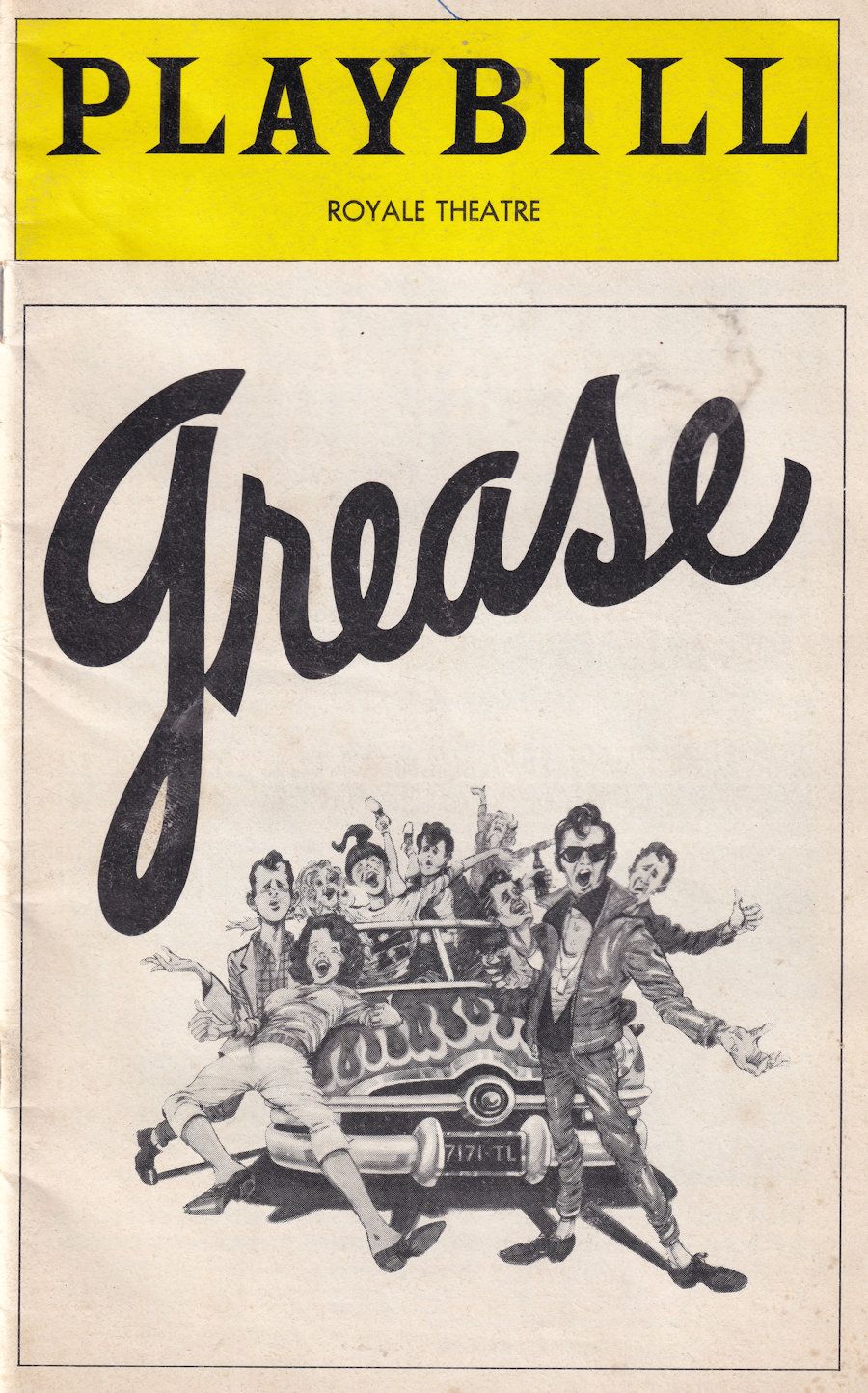 Grease Playbill 1978 Royale Theatre Shannon Fanning James Jacob Warren ...