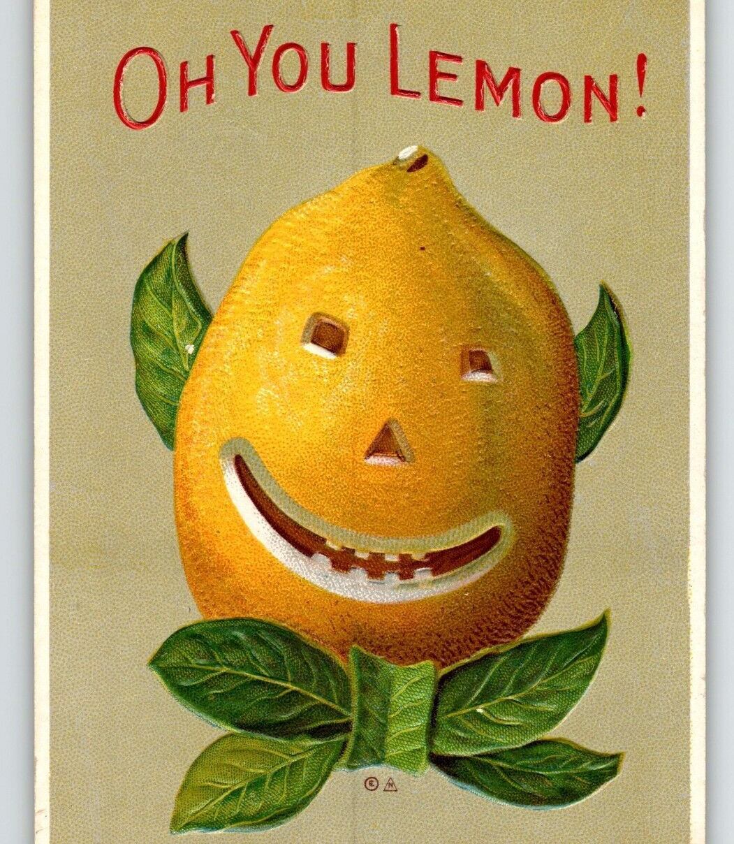 Oh You Lemon Postcard Fantasy Anthropomorphic Dressed LemonHead JOL ...