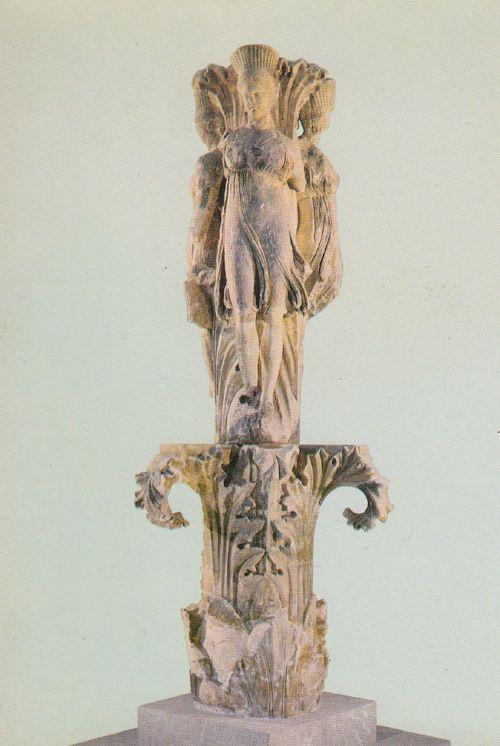 The Column Of The Dancing Maidens Old Greek Museum Delphi Primitive Art ...