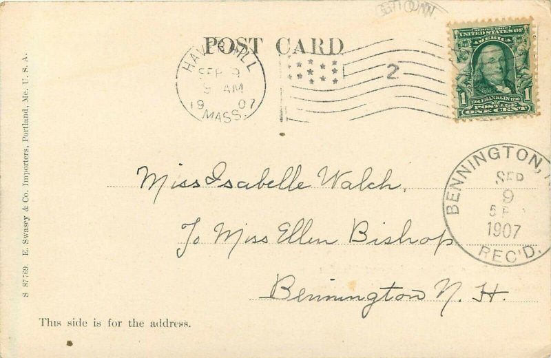 1907 Postcard Hampton River Bridge Worlds Longest Wooden Bridge Hampton ...