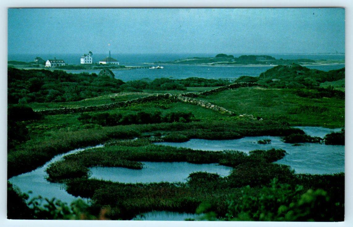 BLOCK ISLAND, Rhode Island RI~ COAST GUARD STATION from Champlin's Farm ...