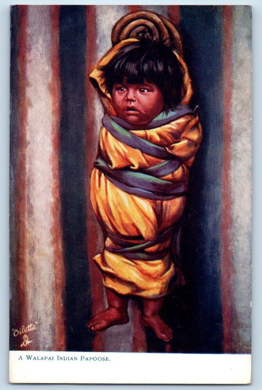 Oilette Postcard Native Arizonians A Walapai Indian Papoose Tuck c1910 ...