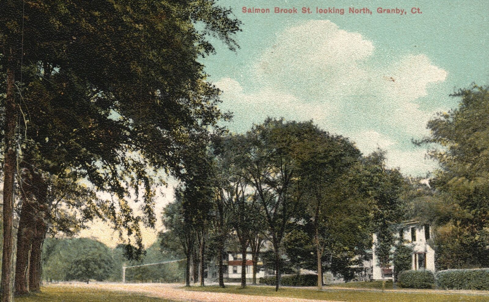 Vintage Postcard 1910's Salmon Brook St. Looking North Granby ...