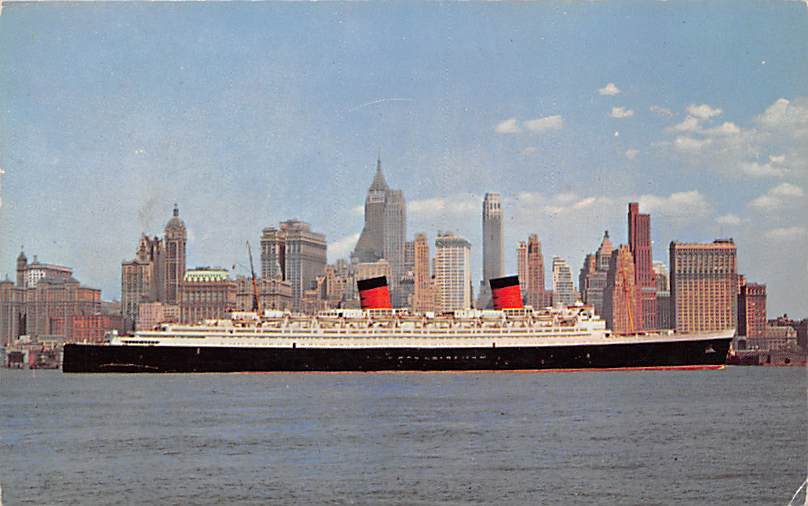 SS Queen Elizabeth Cunard Line Ship 1955 | Topics - Royal Families ...