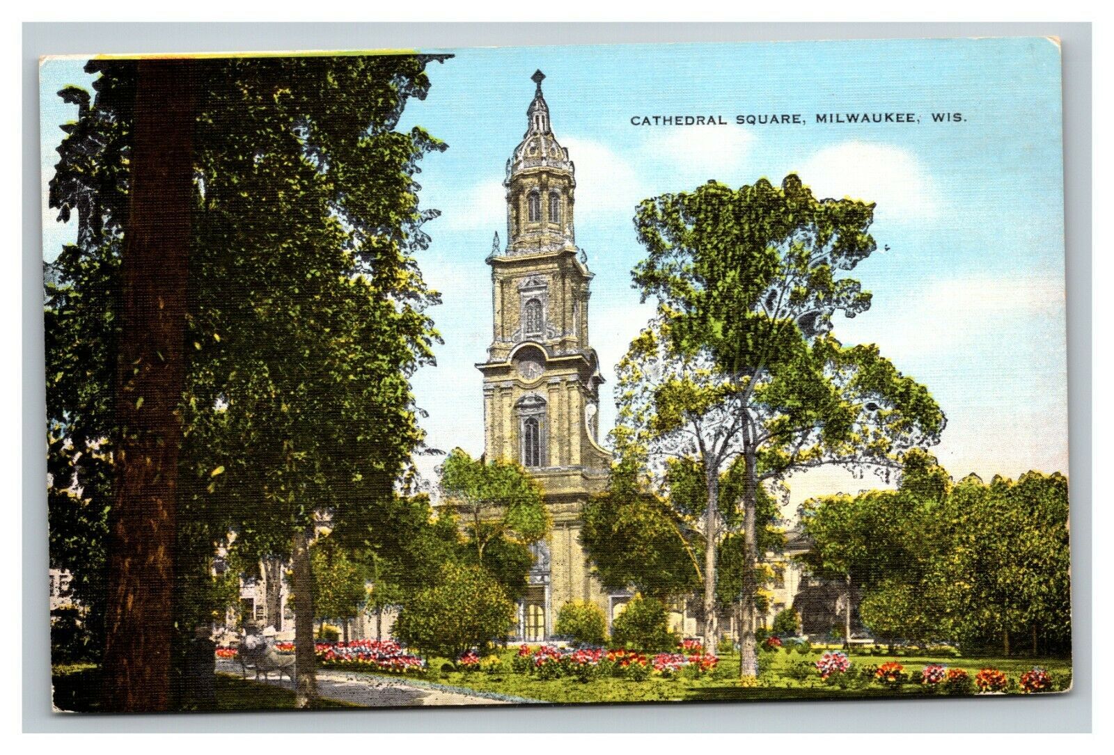 Vintage 1940's Postcard Cathedral St. John the Evangelist Milwaukee ...
