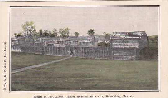 Kentucky Harrodsburg Replica Of Fort Harrod Pioneer Memorial State Park ...