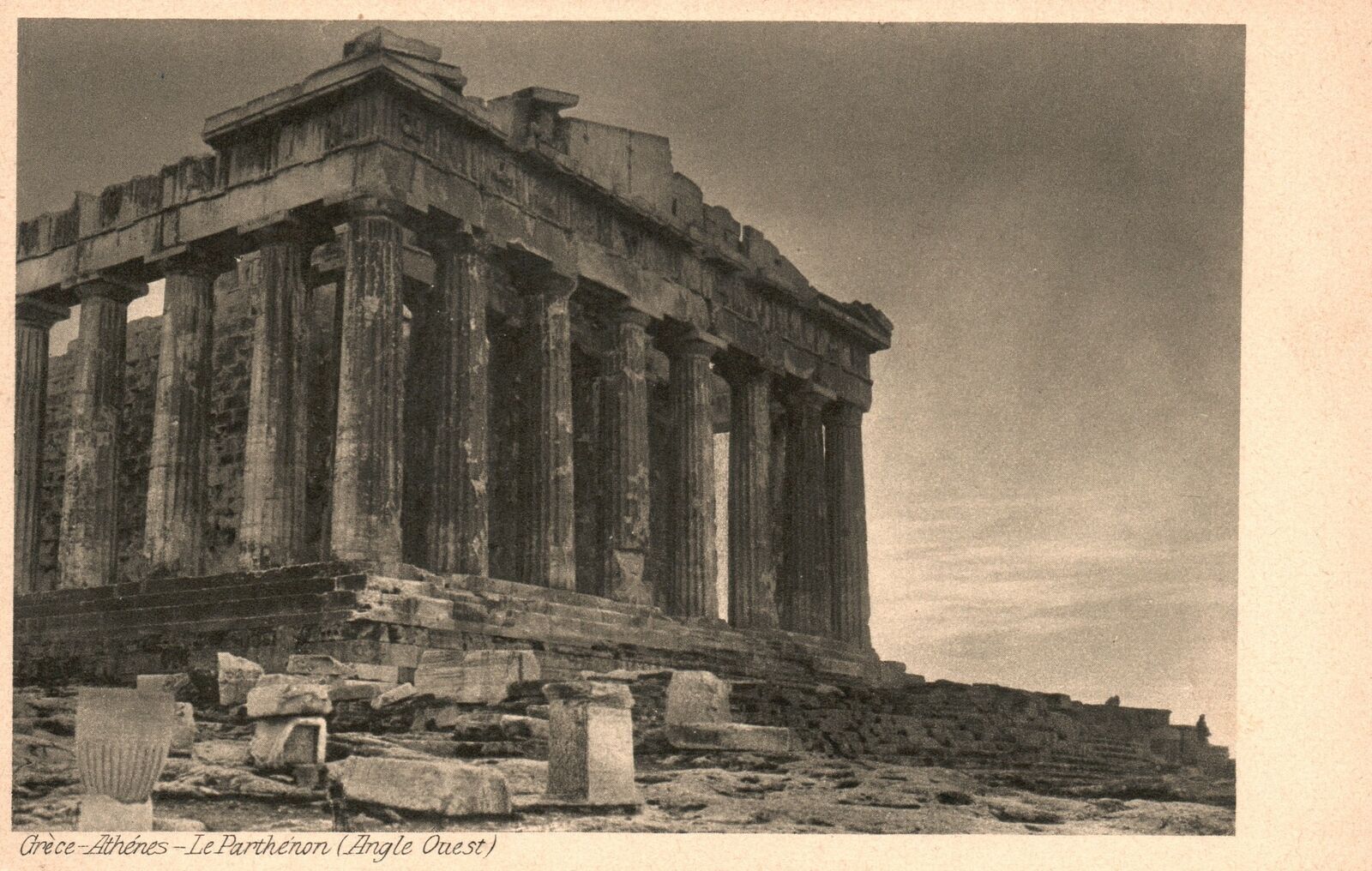 Vintage Postcard Le Parthenon Angle Quest Temple Athena Goddess Athens ...