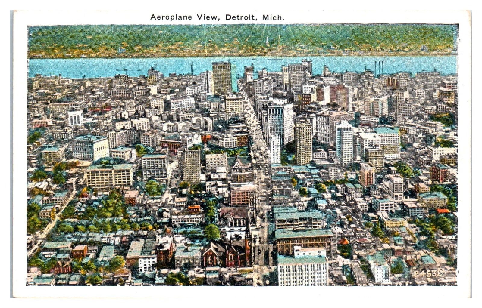 Early 1900s Aerial View of Detroit, MI Postcard | United States ...
