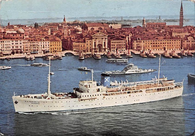 SS Romantica Chandris Line Ship 1923 | Topics - Other, Postcard ...