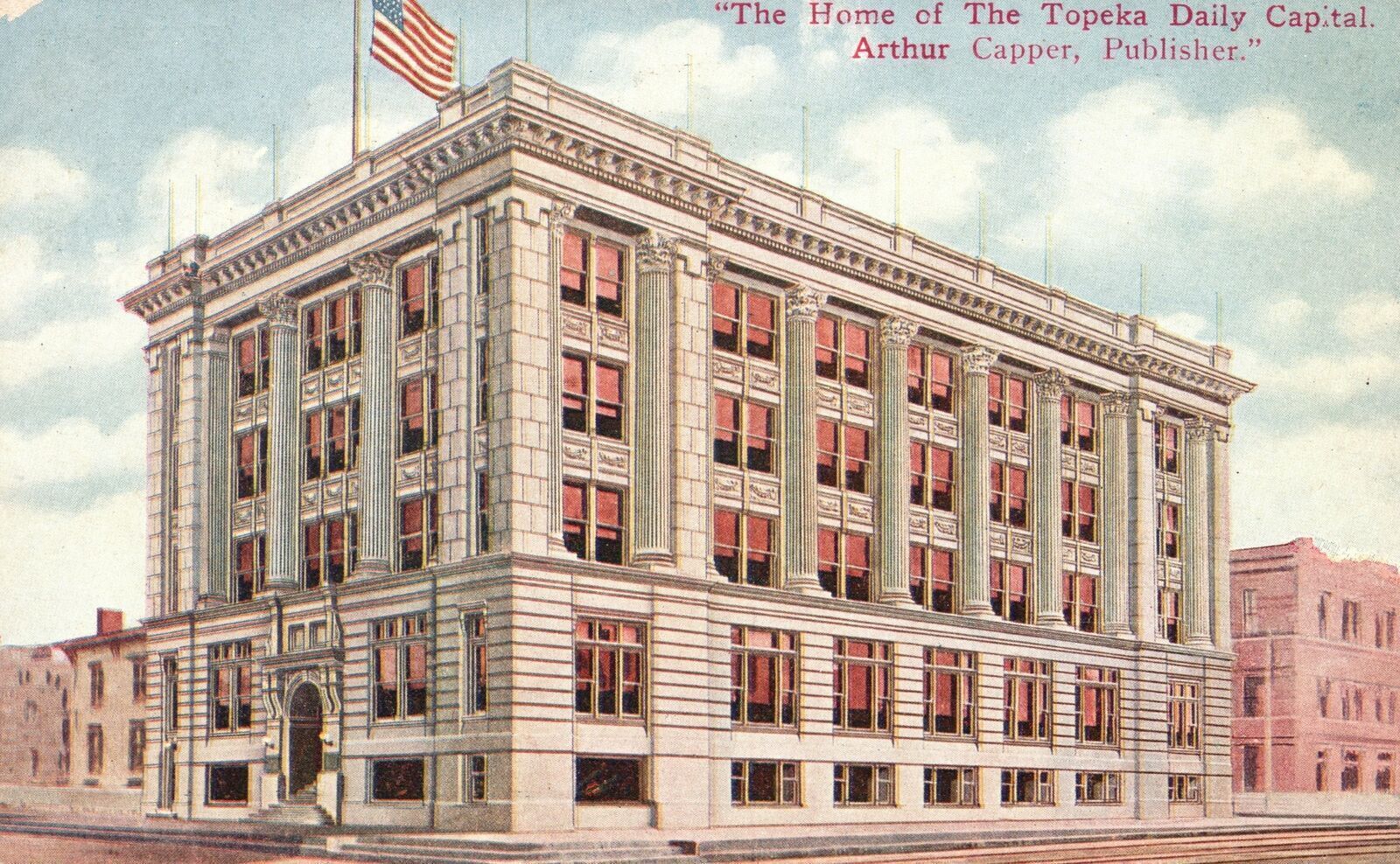 Vintage Postcard 1910 The Home Of Topeka Daily Capital Pub. Arthur ...