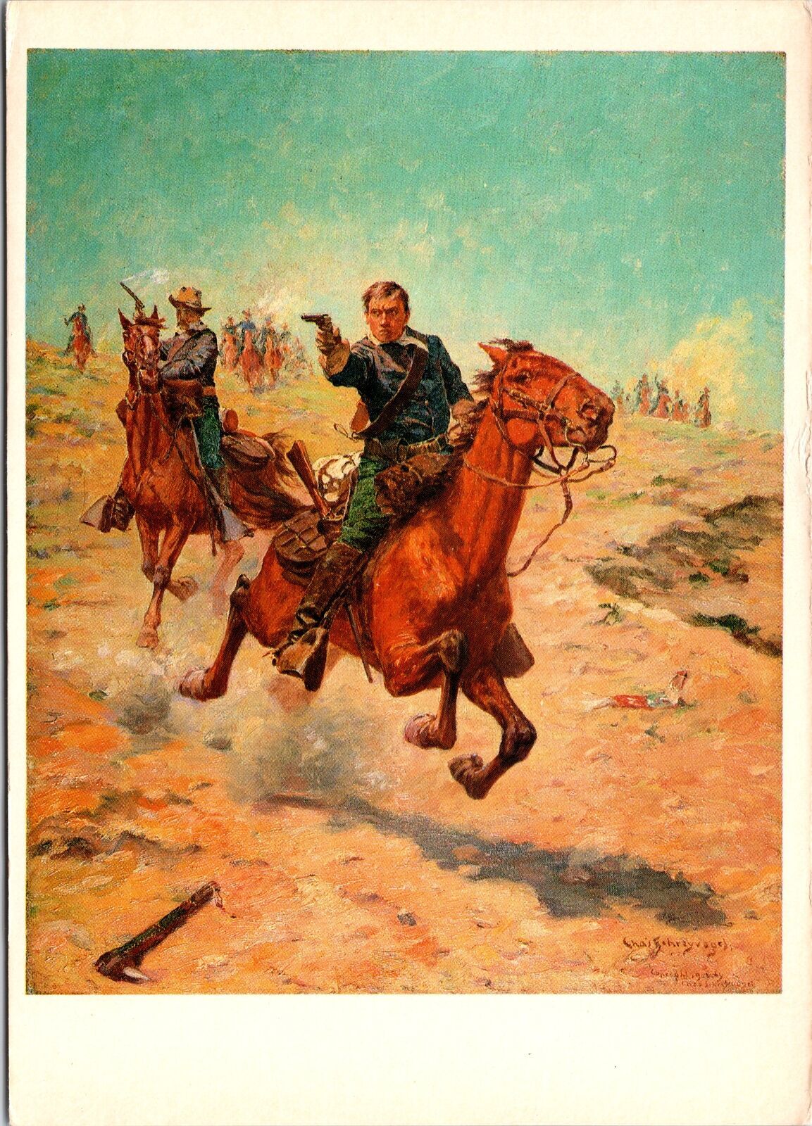 Vintage Continental Size Postcard Signed Artist "Dead Sure,1902 ...