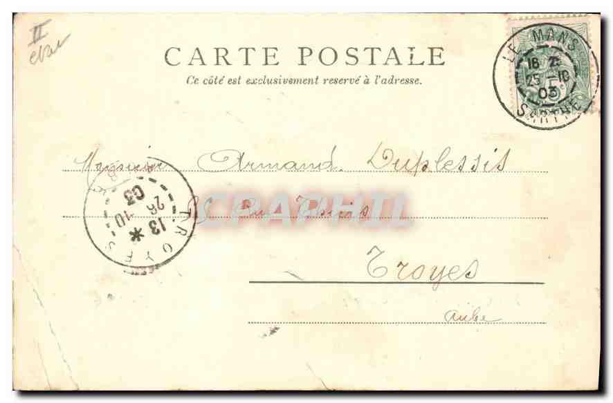 Postcard Old Mill Bridge Hell and Tramway Le Mans | Europe - France ...