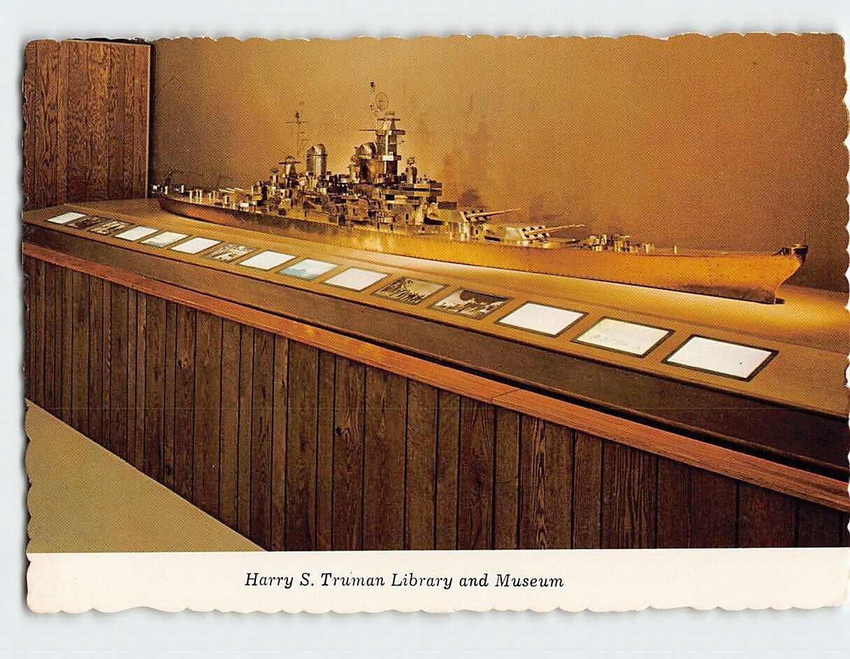 Postcard Scale Model of Battleship Harry S. Truman Library & Museum ...