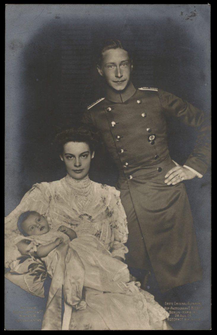 Germany WWI Kaiser Wilhelm II Son Crown Prince Wife Patriotic RPPC ...