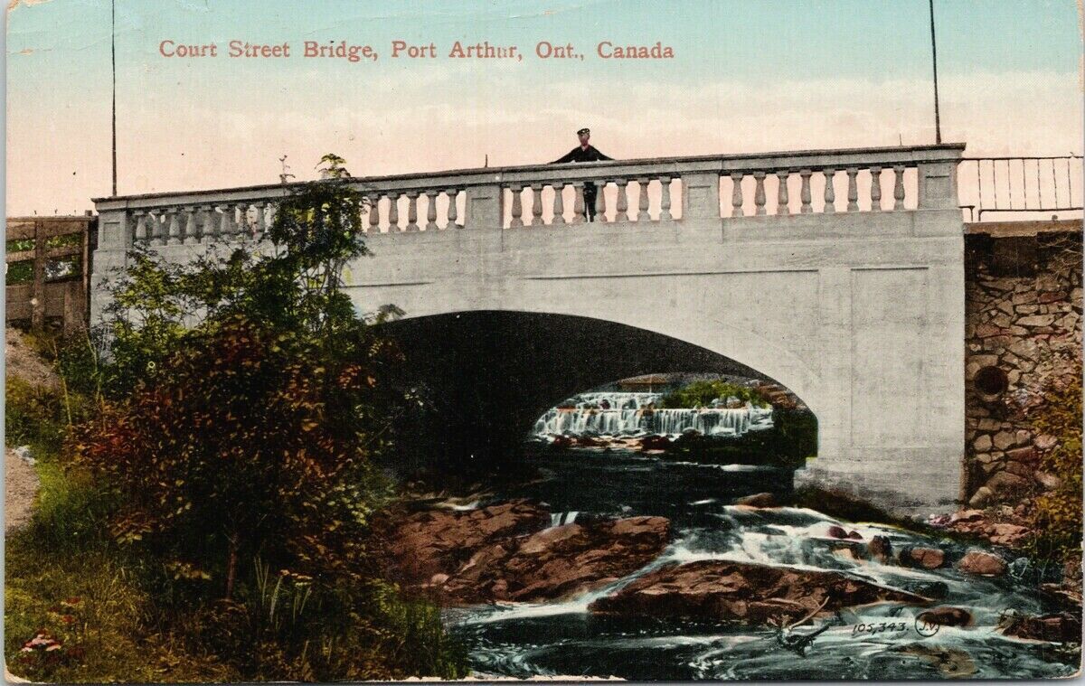 Port Arthur Ontario Court Street Bridge ON c1915 Port Cole Duplex ...