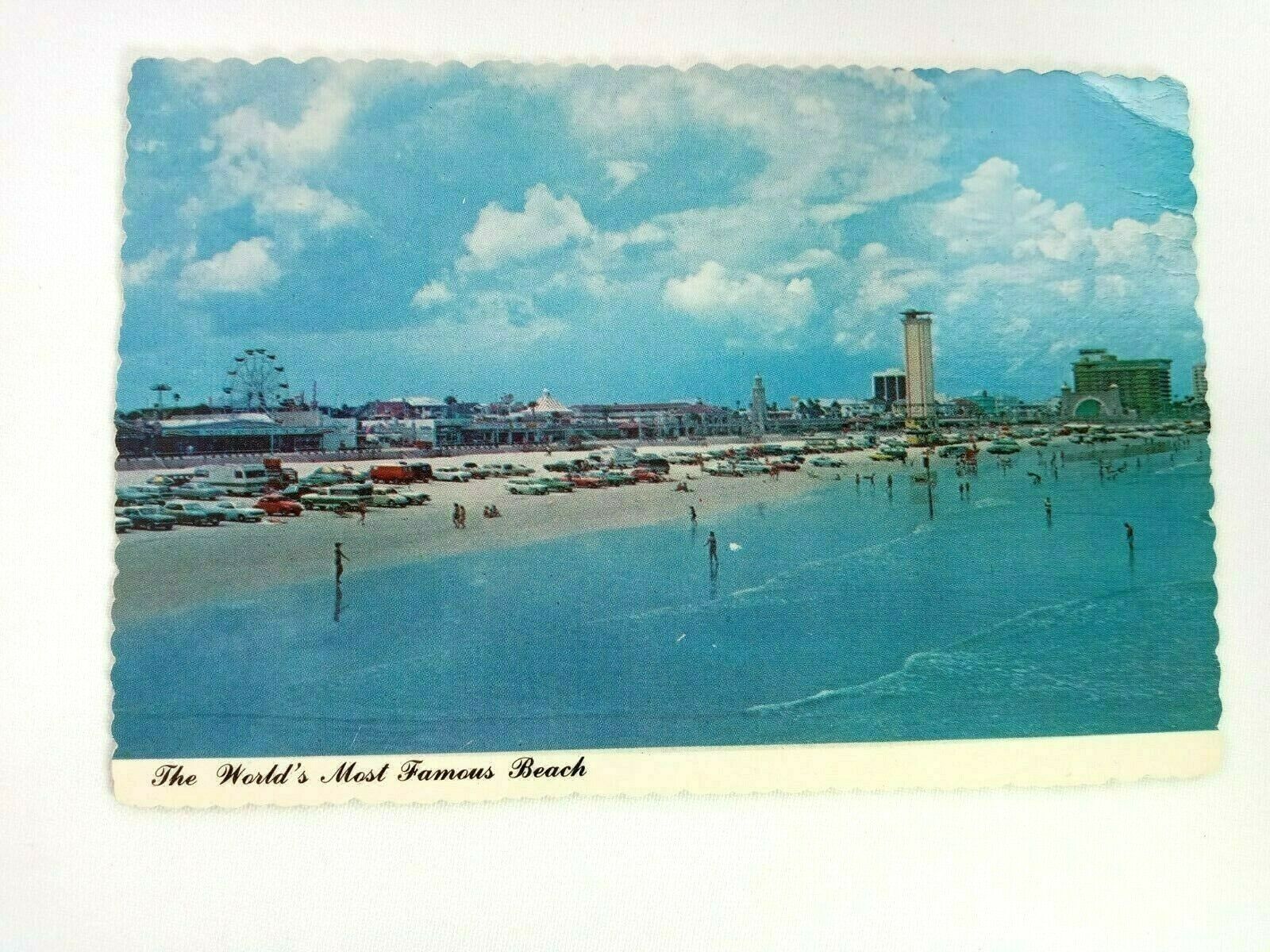 Vintage Postcard The World's Most Famous Beach Daytona Beach FL Beach ...