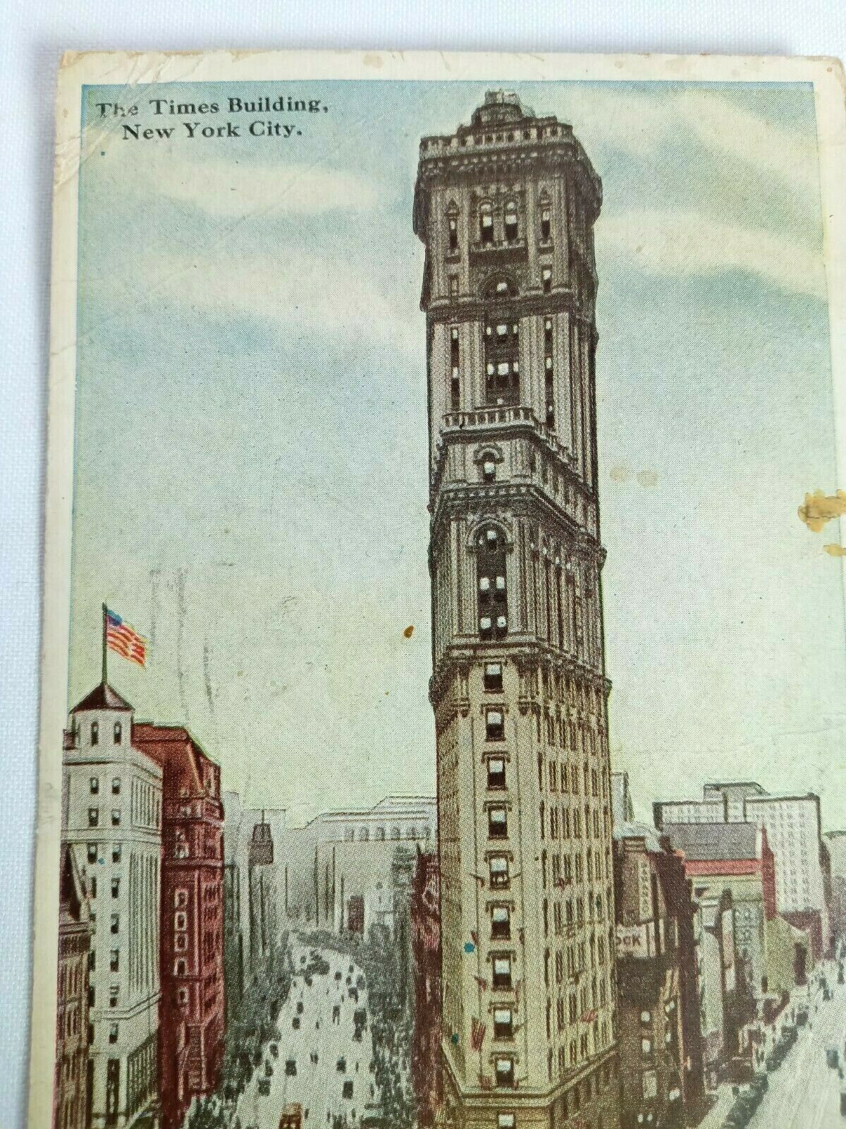 Vintage Postcard 1922 The Times Building New York City NY 7th Ave ...