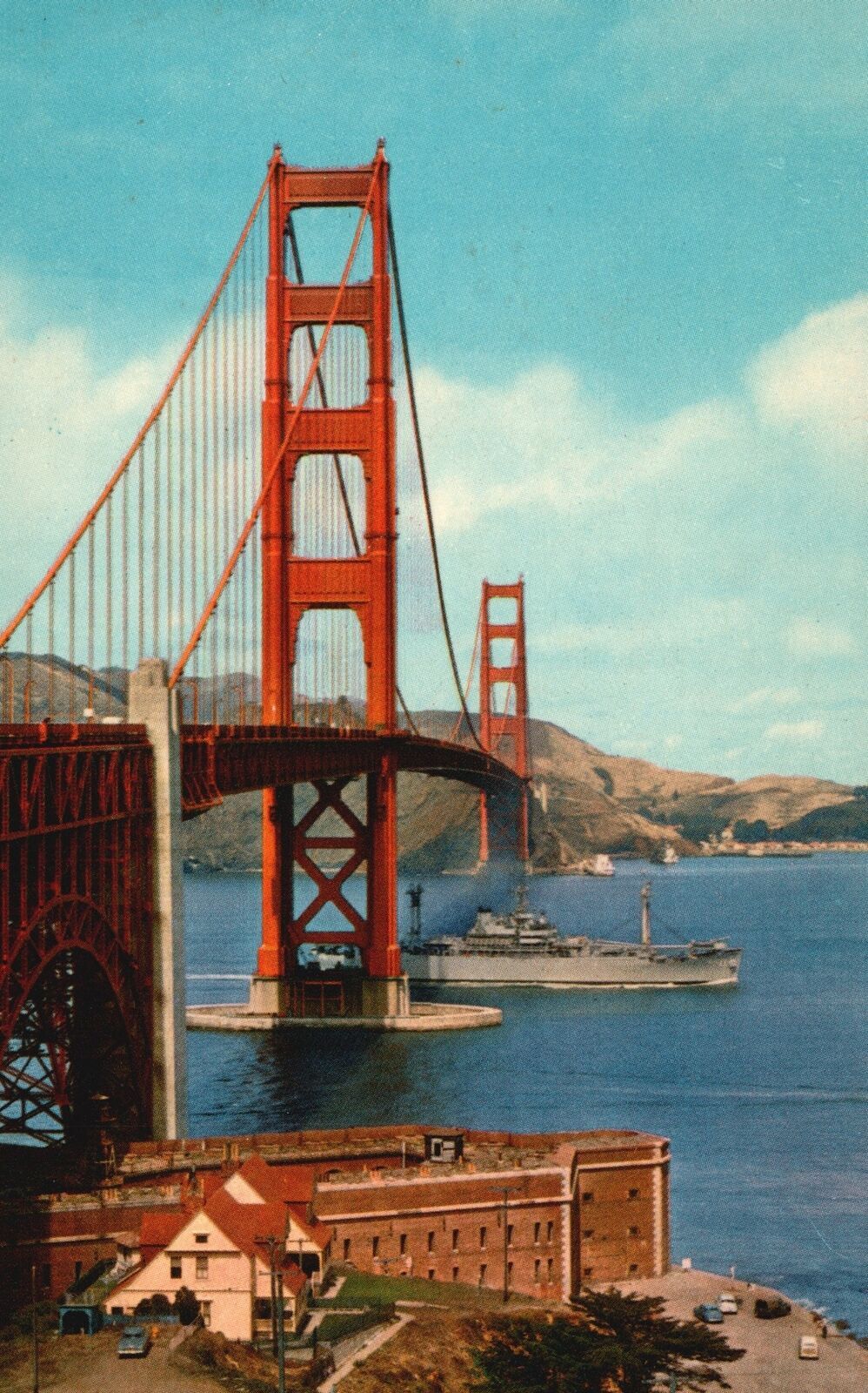 Vintage Postcard 1958 Golden Gate Bridge Northern Peninsula San ...