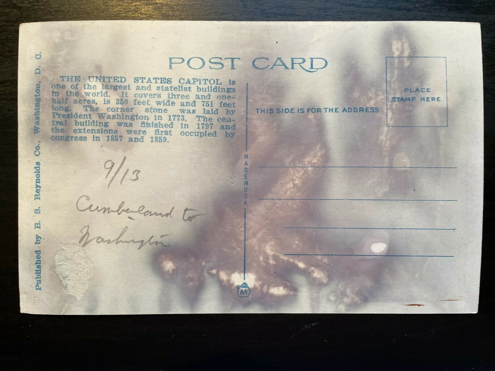 Vintage Postcard 1915-1930 U.S. Capitol Building Washington District of ...