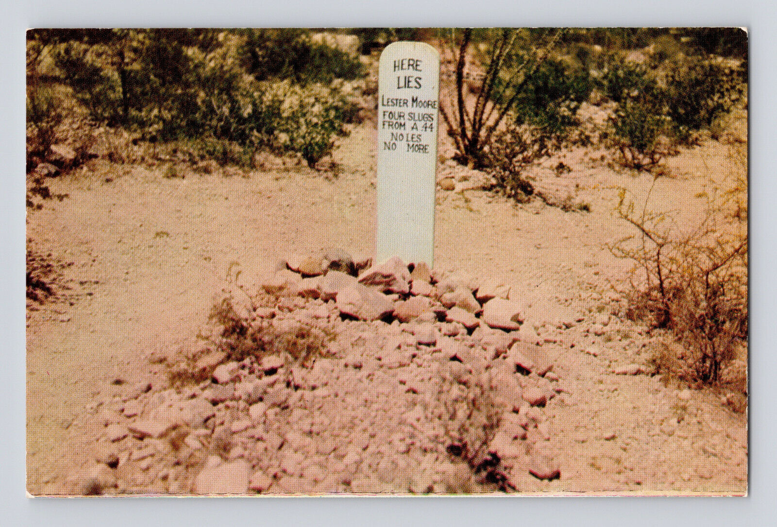 Postcard Arizona Tombstone AZ Boothill Lester Moore Grave 1960s ...