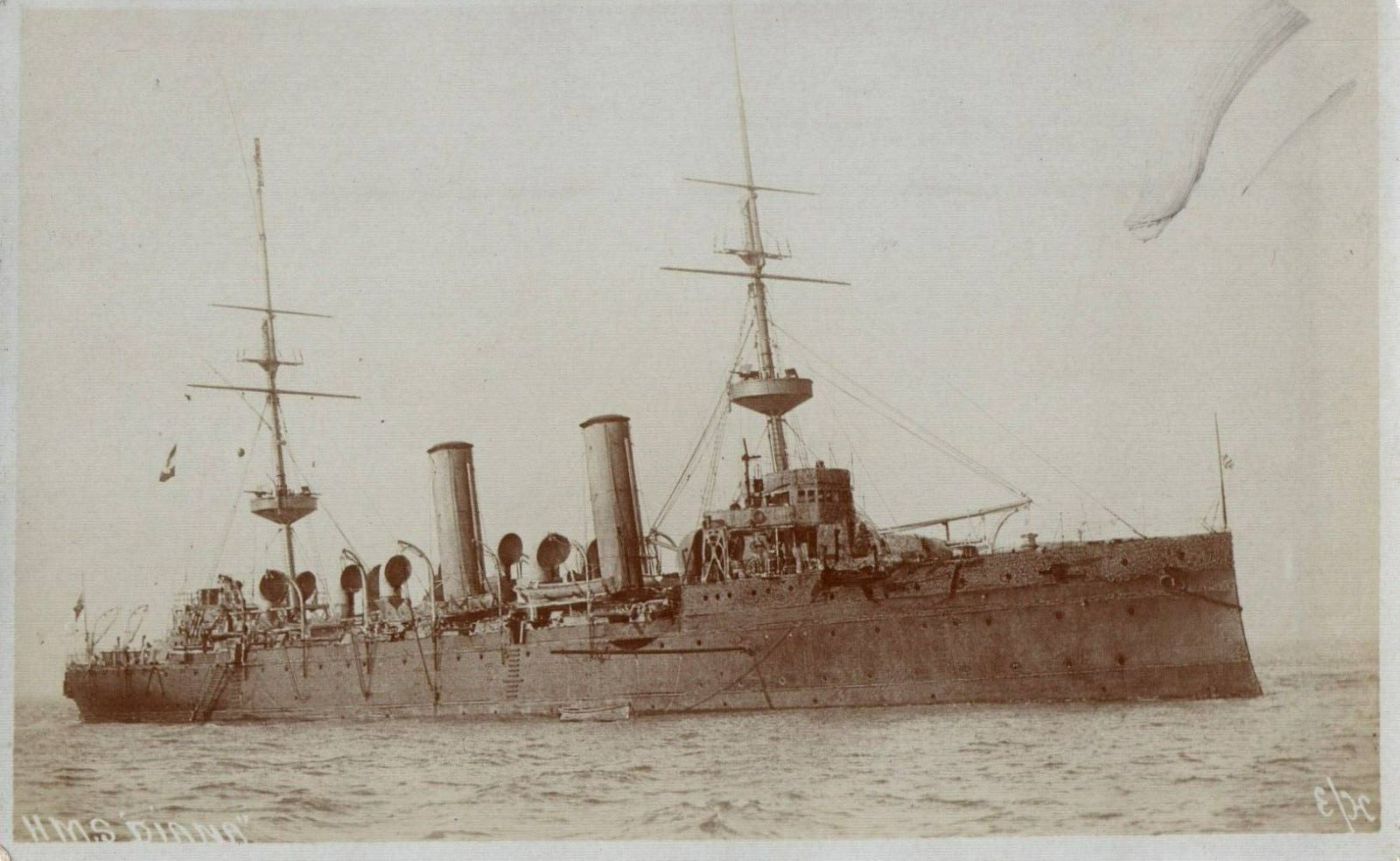 RPPC Photo WWI British Royal Navy HMS Diana Battlecruiser | Other ...