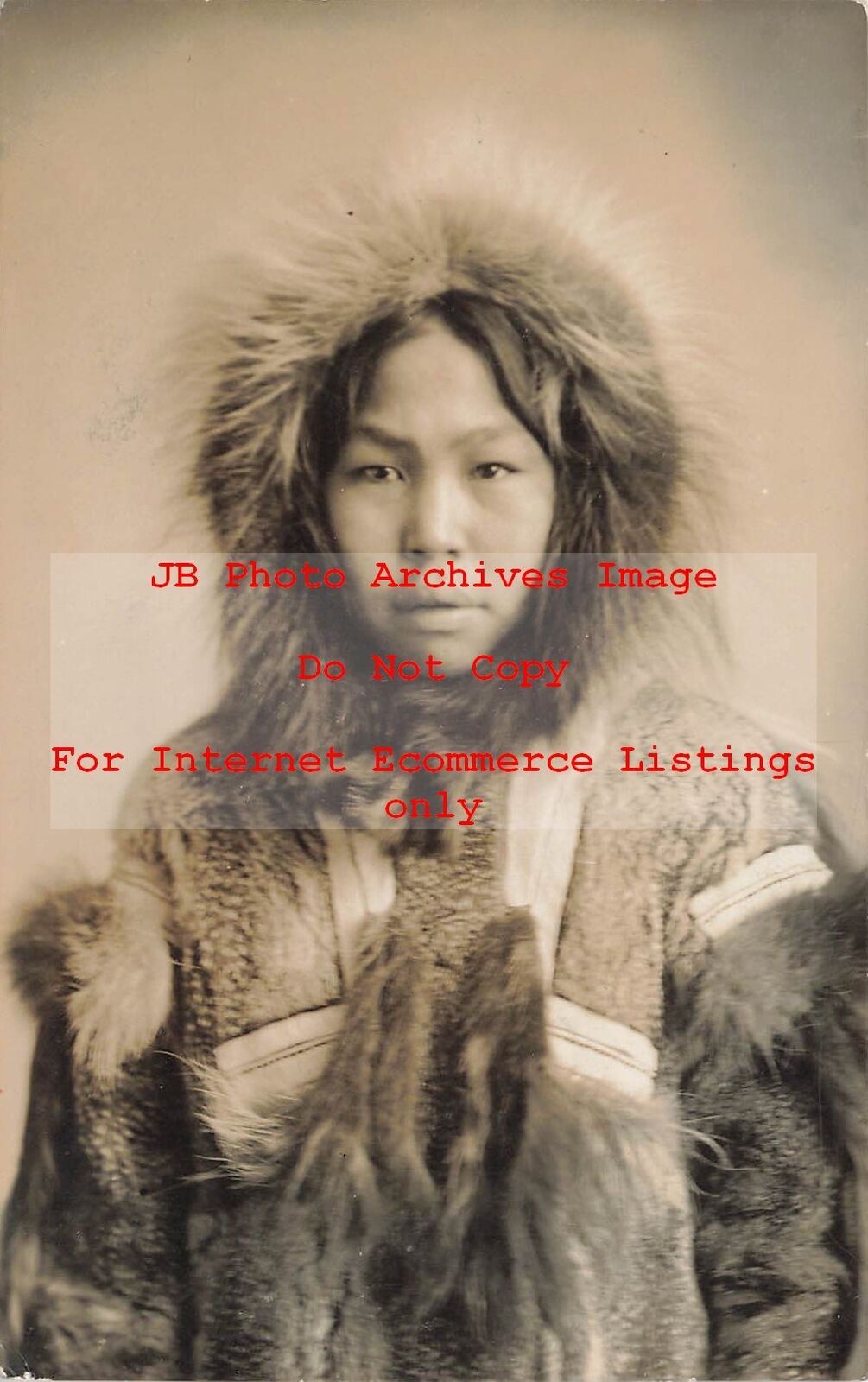 Native American Eskimo, RPPC, Studio Shot, Woman with Fur Coat, Nome Alaska | Asia & Middle East ...