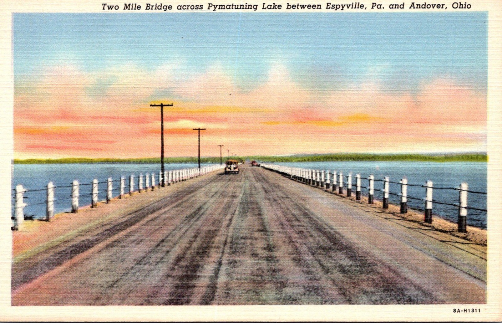 Ohio Two Mile Bridge Across Pymatuning Lake Curteich | United States ...