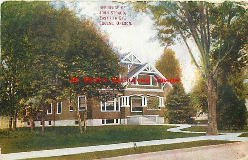 OR, Eugene, Oregon, John Straub Residence, Exterior View, 1911 PM ...