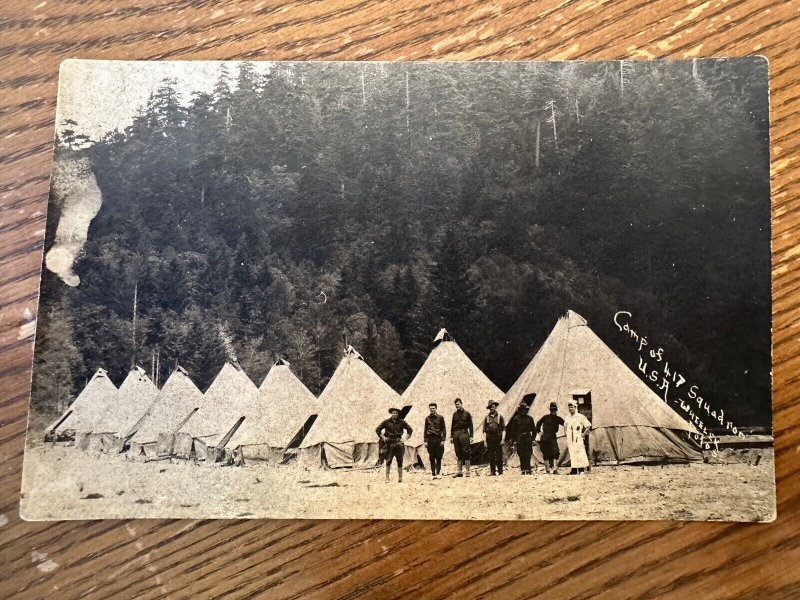 Original Vintage Postcard Early 1900's RPPC Real Photo WW1 Tents ...