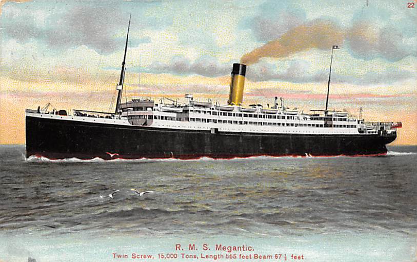 SS Megantic White Star Line 1913 | Topics - Other, Postcard / HipPostcard