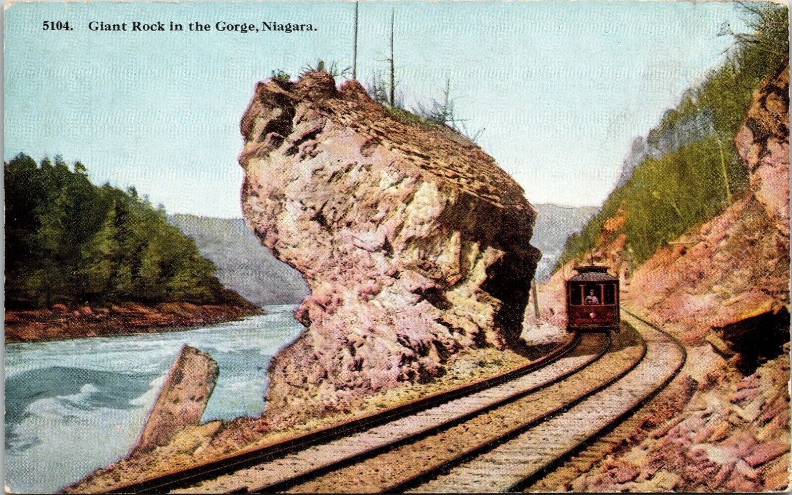 Giant Rock Gorge Niagara Postcard Trolley Great Gorge Route Giant Rock ...